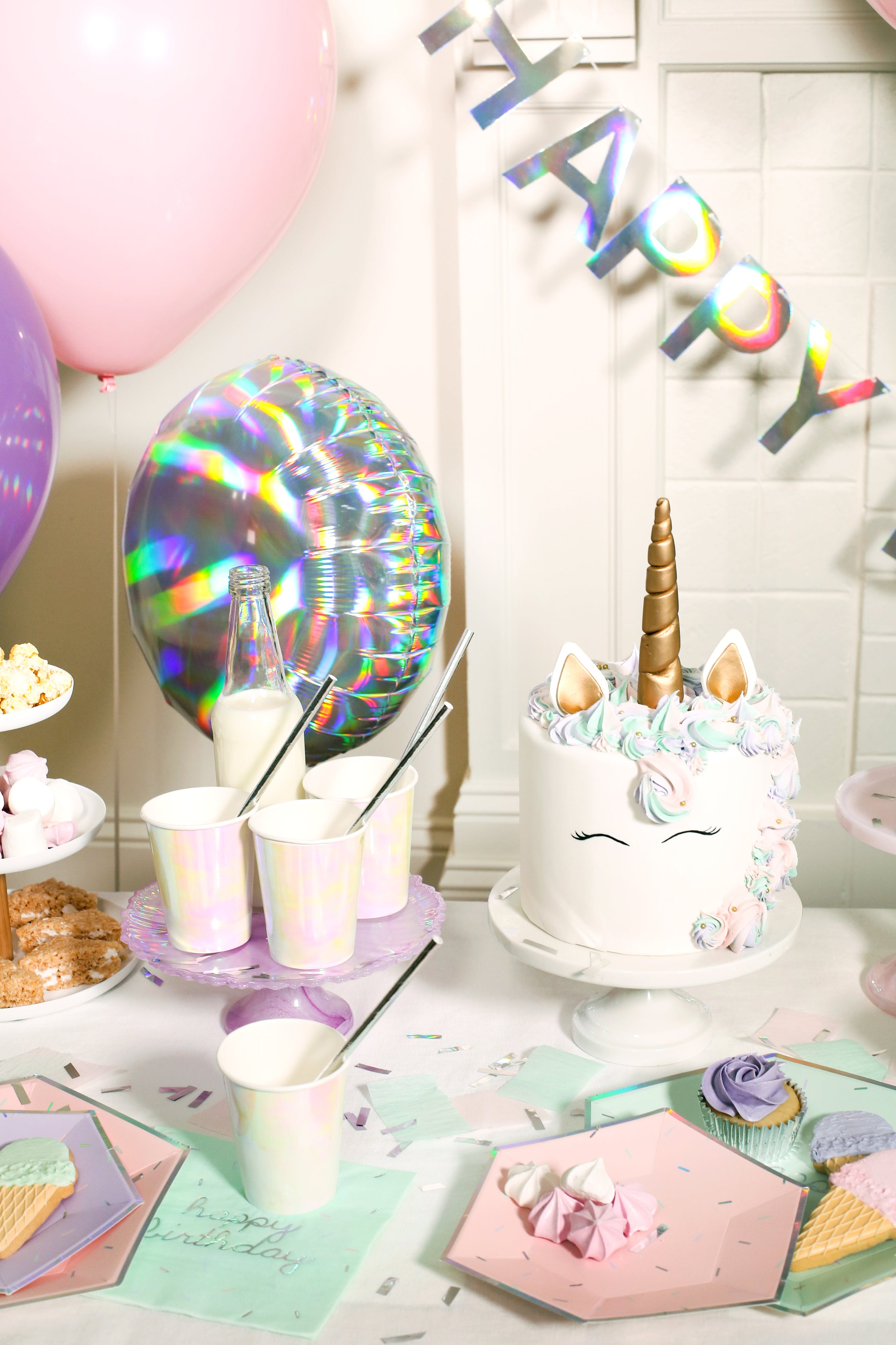 Sprinkles - Holographic Happy Birthday Banner – Harlow & Grey